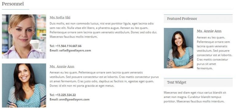 Essential features of the school and university website
