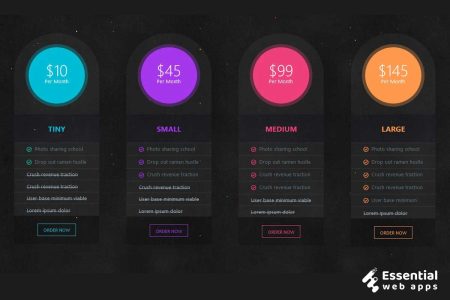 10+ CSS pricing tables (latest collection) - Essential Web Apps