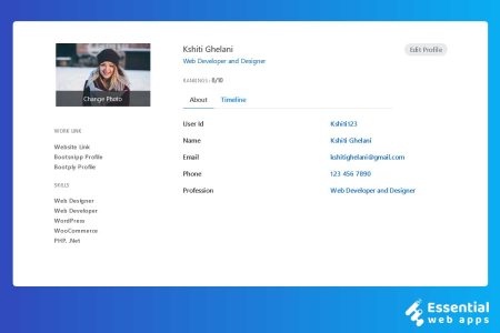 10+ Bootstrap profiles (latest collection) - Essential Web Apps