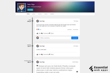 10+ Bootstrap profiles (latest collection) - Essential Web Apps