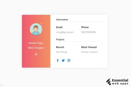 10+ Bootstrap profiles (latest collection) - Essential Web Apps
