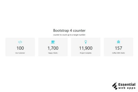 10+ Bootstrap counters (latest collection) - Essential Web Apps